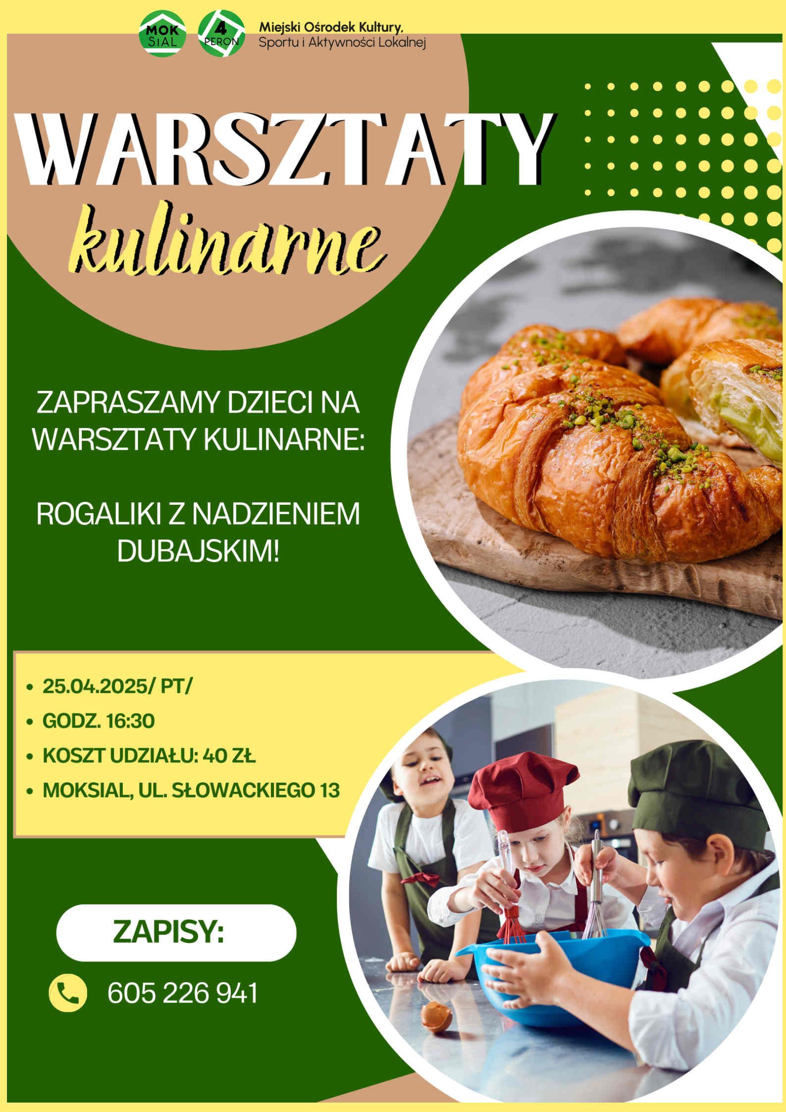 Warsztaty kulinarne – rogaliki z dubajskim nadzieniem - Jelonka.com ...